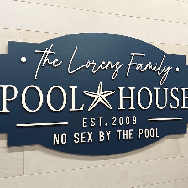 Funny Pool Signs - Etsy