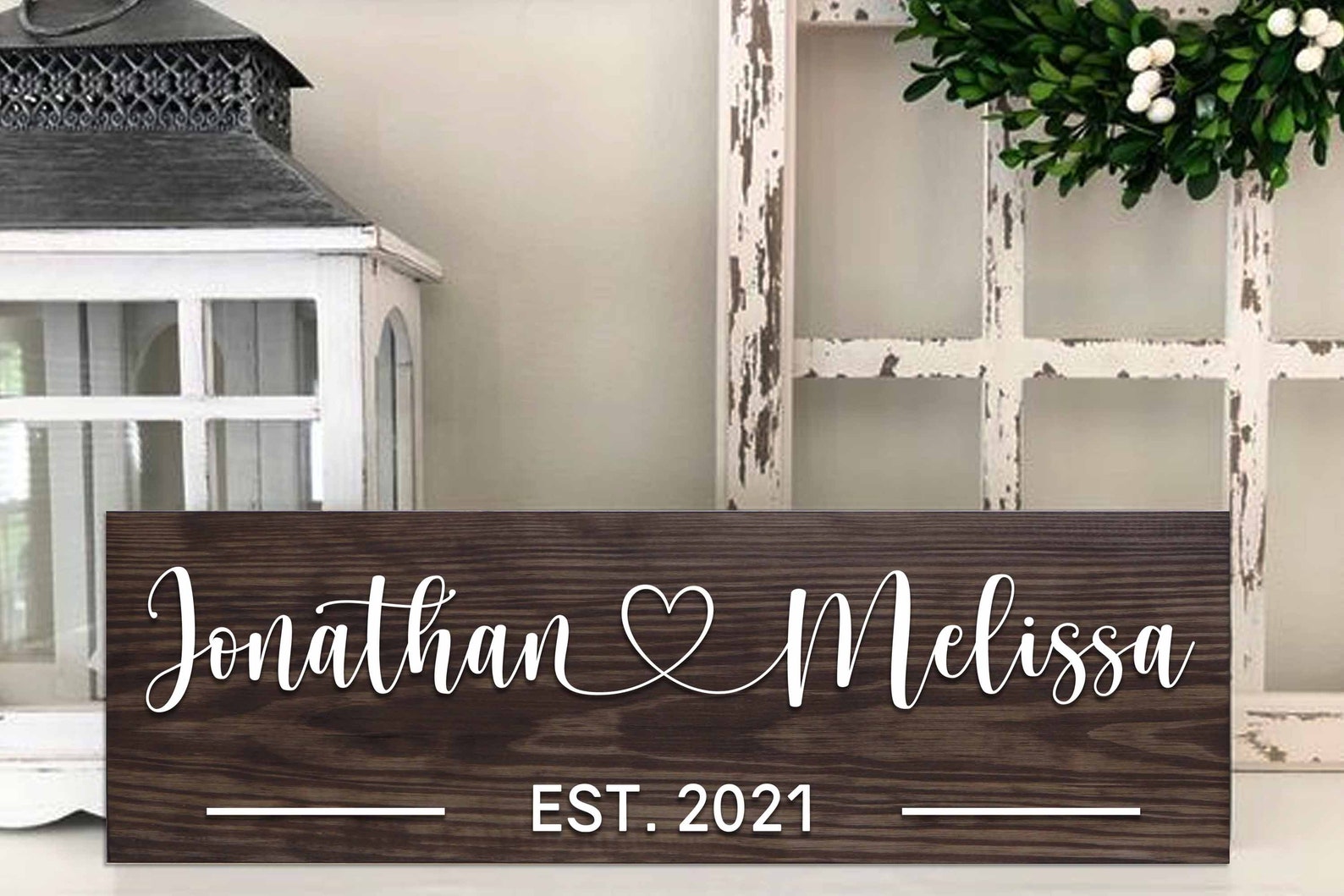 Our first home sign new home sign couples name sign | Etsy