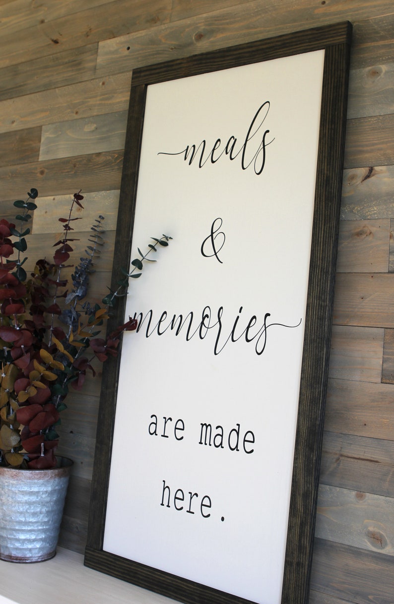 Meals & memories are made here kitchen sign kitchen wall | Etsy