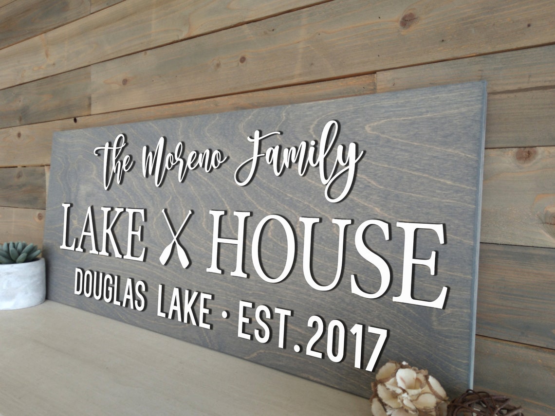 Lake House Sign Family Lake House Decor Lake Themed Home - Etsy