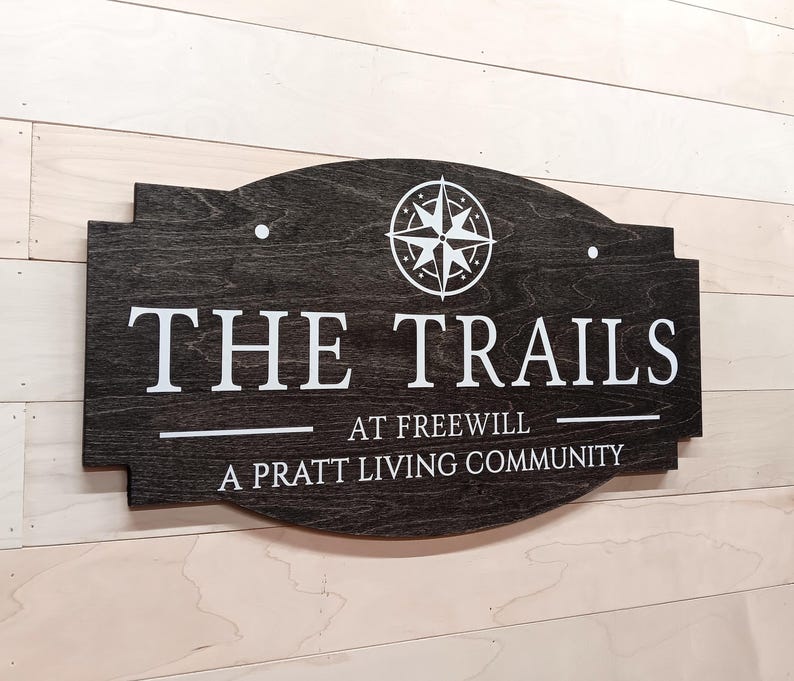 Custom Wooden Logo Sign, Wood Office Signs, Small Business Logo Sign ...