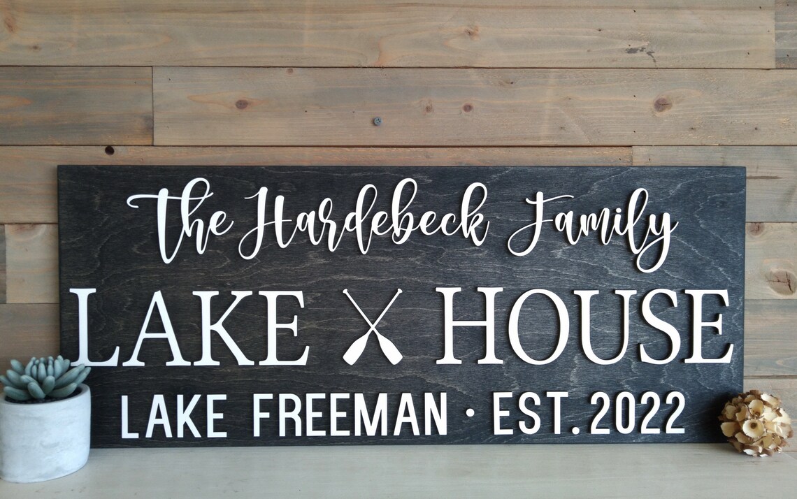 Lake House Sign Family Lake House Decor Lake Themed Home - Etsy