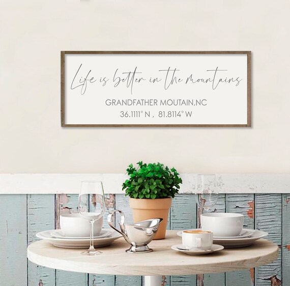 Mountain Home Decor Mountain House Sign Life is Better in - Etsy