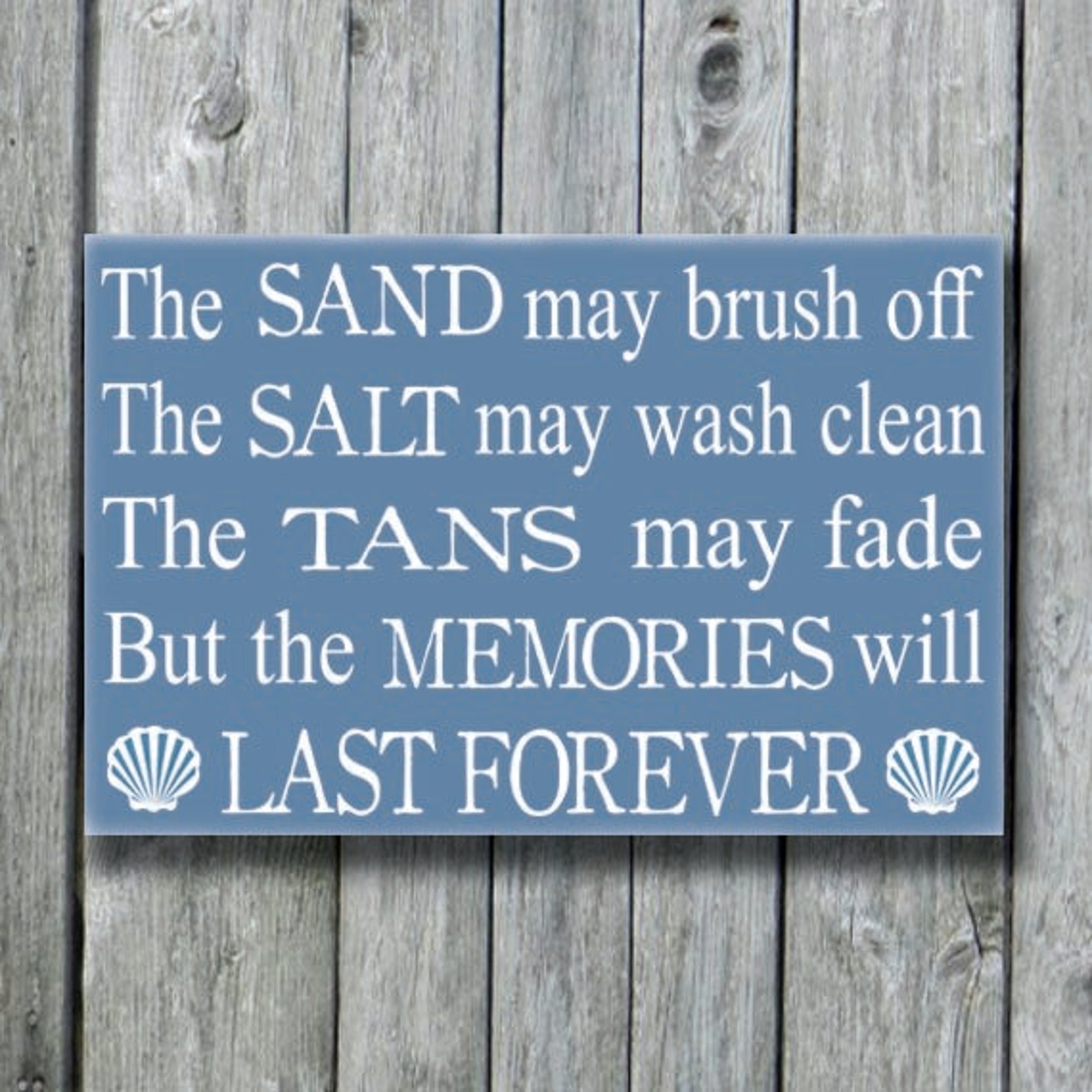 Beach Decor,chic Beach Sign,the Sand May Brush off but Memories Will ...