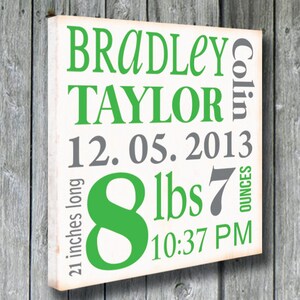 Personalized Baby Birth Information Sign,baby Birth Announcement ...