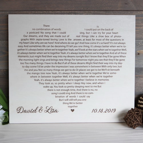 Engraved Wedding Song First Dance Lyrics Blessed Your - Etsy