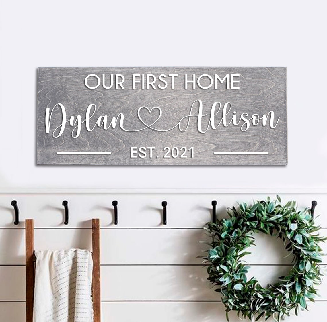 Our First Home Sign New Home Sign 3d Wood Sign Couples | Etsy