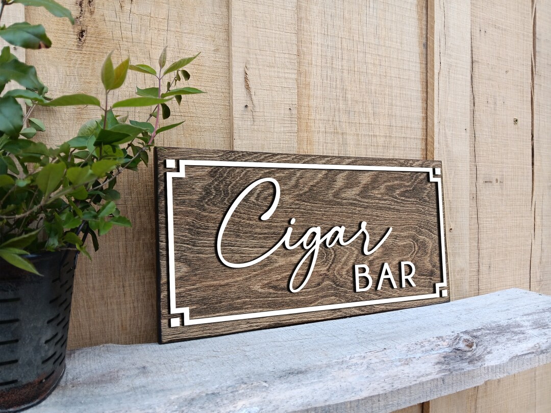 Cigar Bar Sign, Cigar Lounge, Wedding Reception Party Decor Sign ...