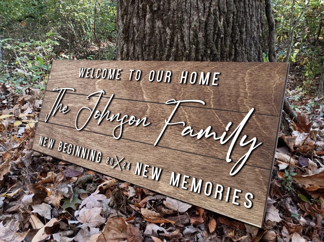 New Home Sign | New Home New Beginning New Memories | New Home Gift ...