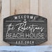 Beach House Sign, Beach House Decor, Personalized Wood Sign, 3D Sign ...