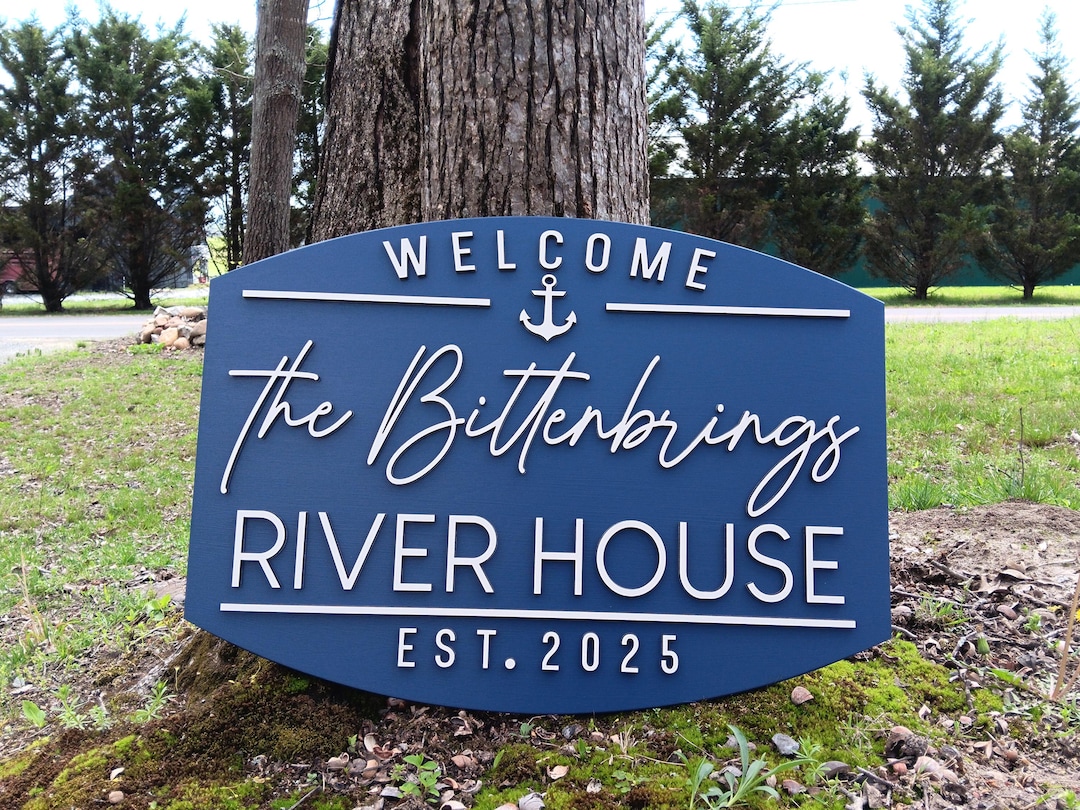 Custom River House Sign River House Decor Welcome to the River Sign ...