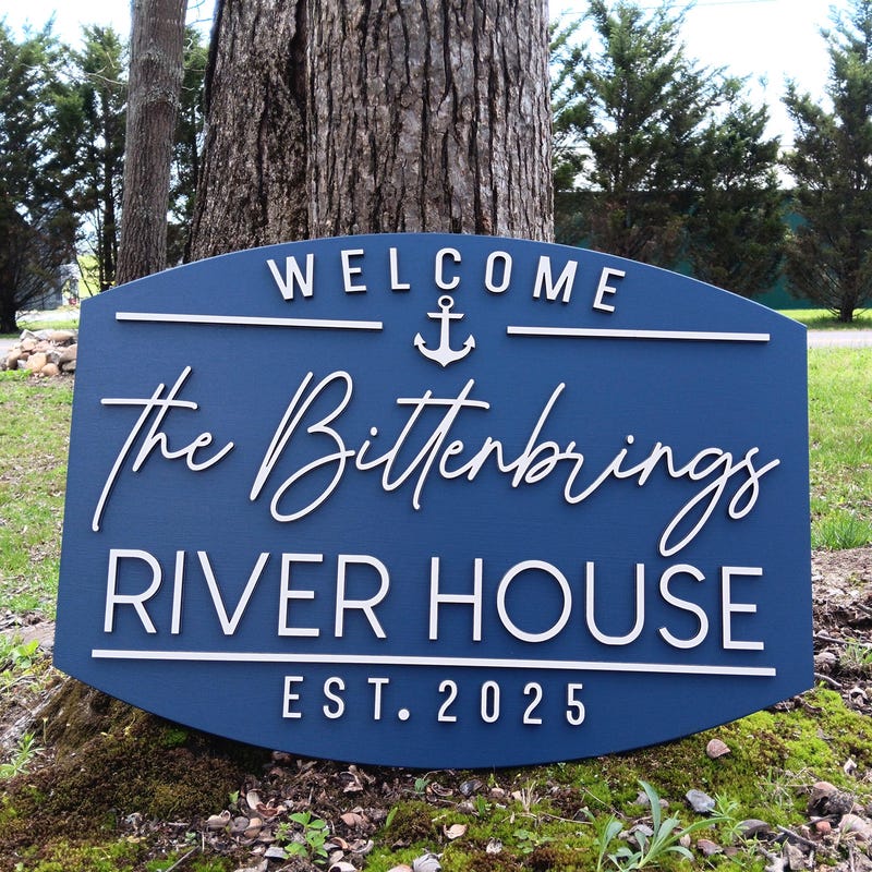 River House Sign - Etsy
