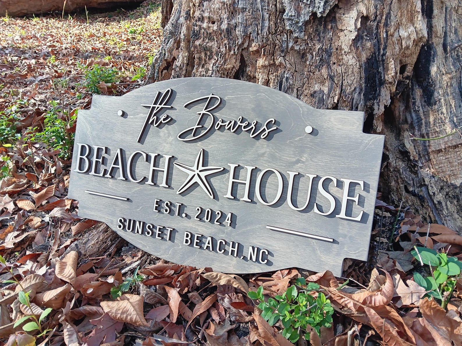 Customizable Beach Lake River Cottage Airbnb Welcome Sign With Raised ...