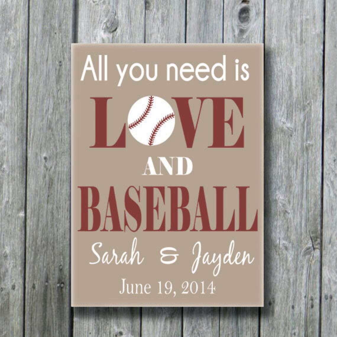 All You Need is Love and Baseball Personalized Baseball | Etsy
