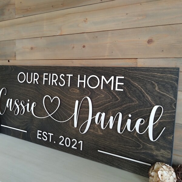 Our First Home Sign - Etsy