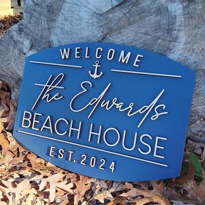 Beach House Sign, Custom Wood Sign, Beach House Decor, 3D Signs for ...