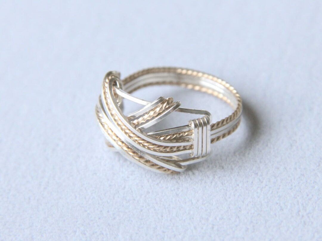 The Pelican Ring - Sterling Silver and 14 Karat Gold-filled - Etsy