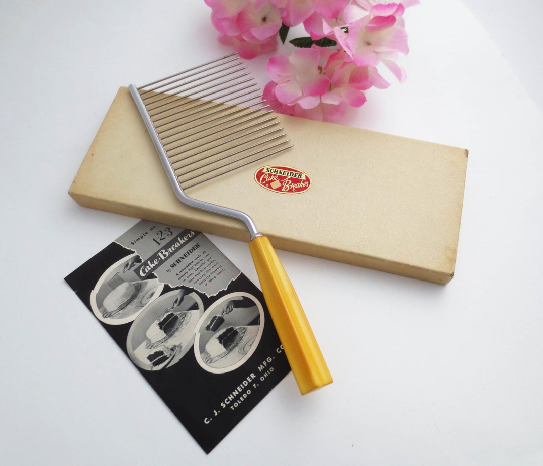 Schneider Butterscotch Bakelite Cake Breaker 1930's Angel Food Cake ...