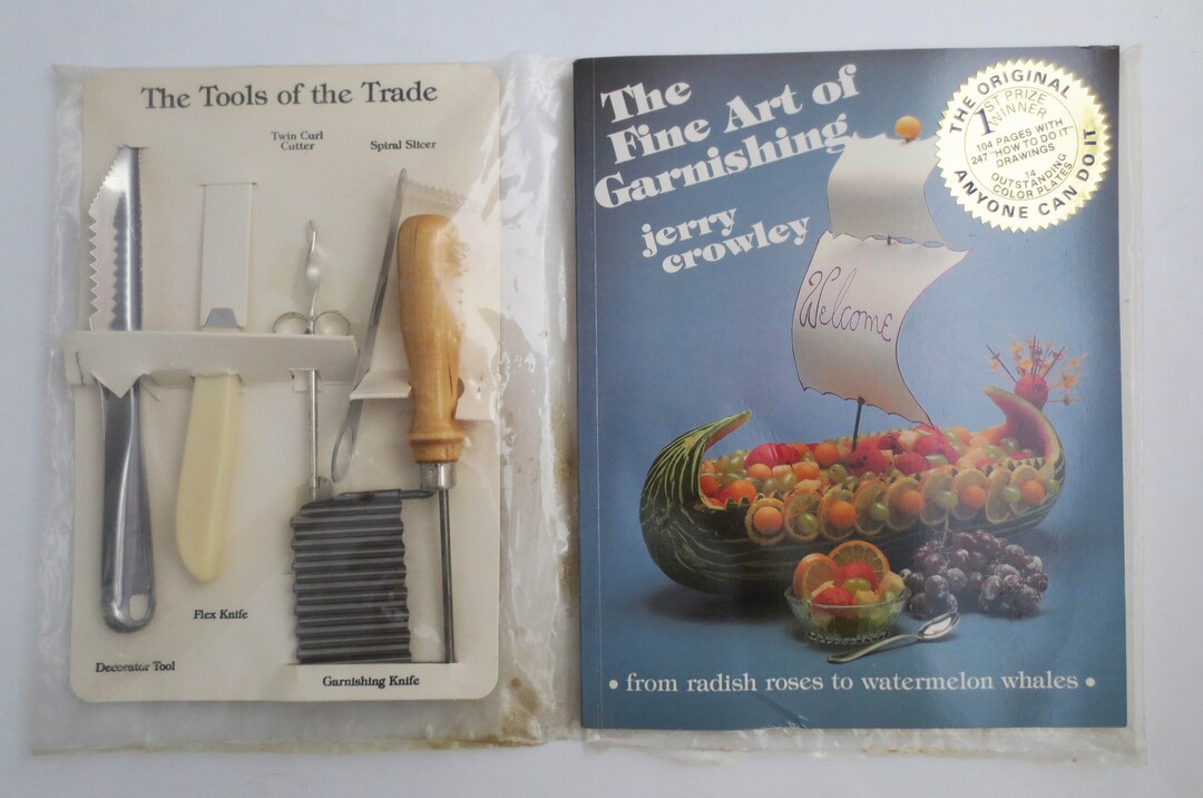 The Fine Art of Garnishing, Complete With 5 Piece Kitchen Cutting Tool ...
