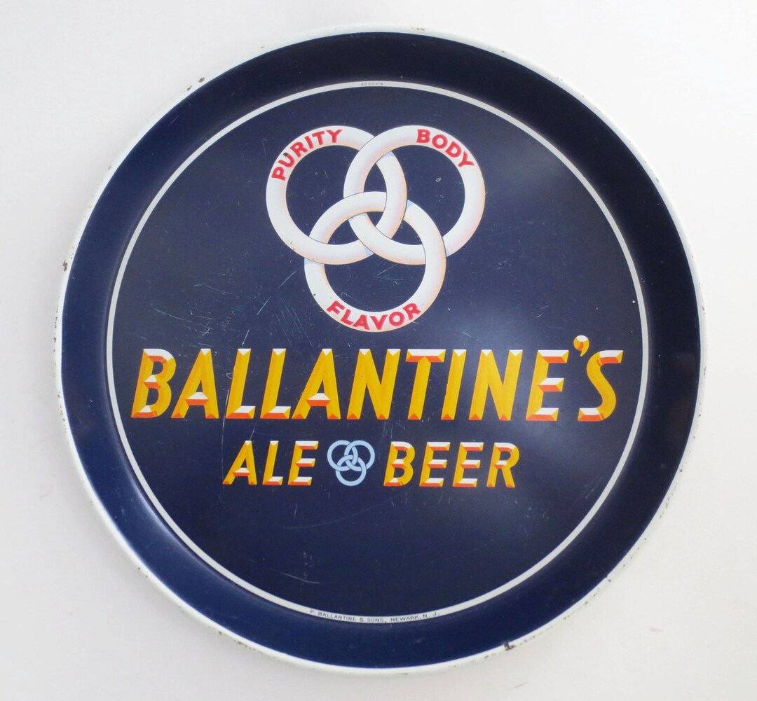 Vintage Ballantine's Ale Beer Tray, P. Ballantine & Sons, Newark NJ ...