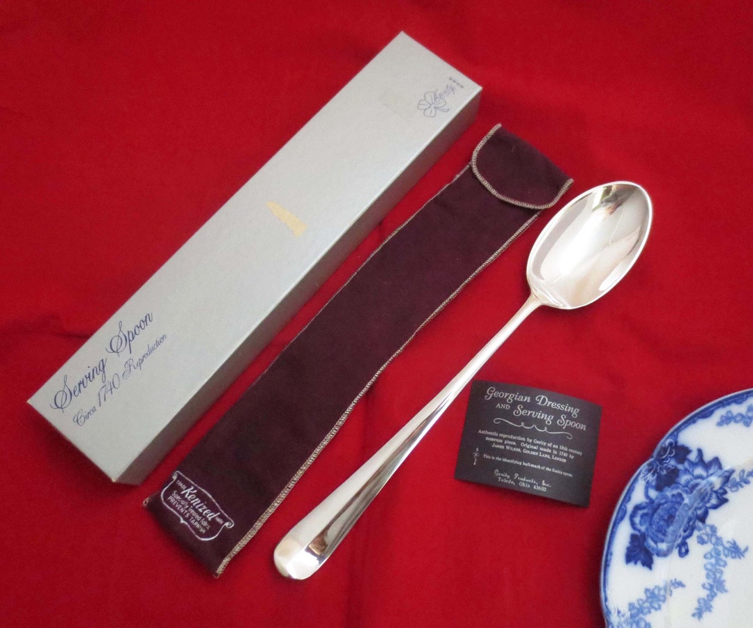 Gerity Silverplate Large Serving Spoon ~ 1740 Reproduction Georgian ...