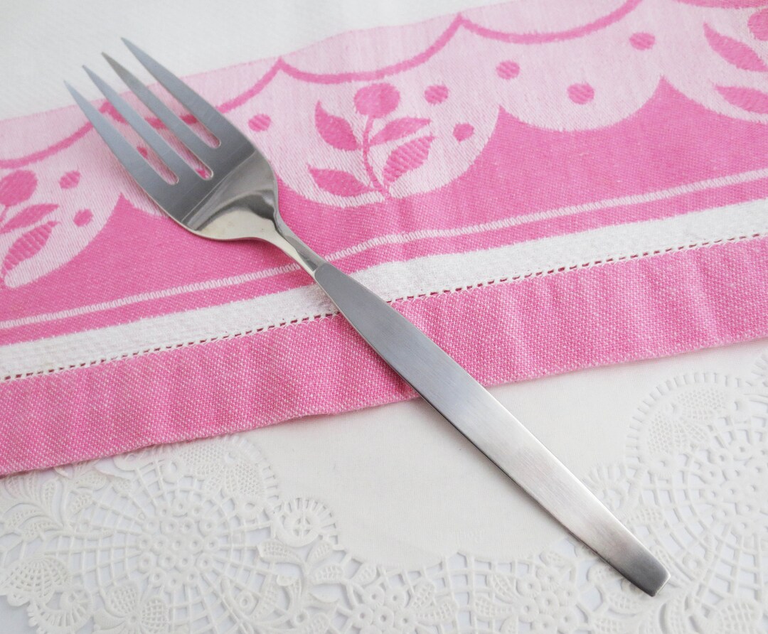 Oneida Community FROSTFIRE Stainless Serving Fork Vintage 1960's Mid ...