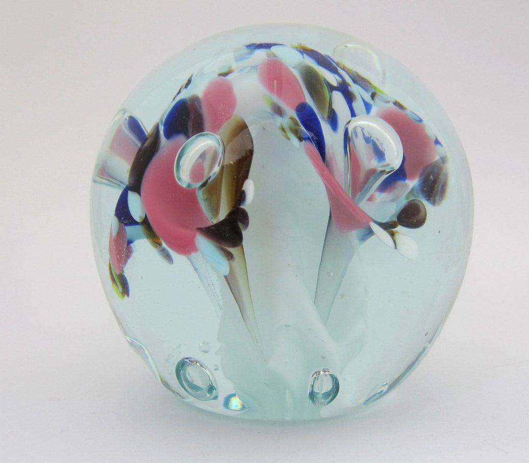 Atlanta Art Glass Trumpet Flower Paperweight ~ Signed Atlanta Glass ...