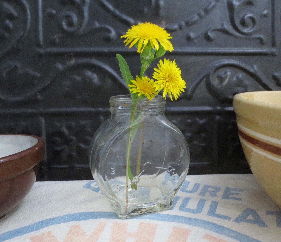 Vintage Nash Clock Face Glass Jar With Lid ~ Nash's Happy Time Mustard ...