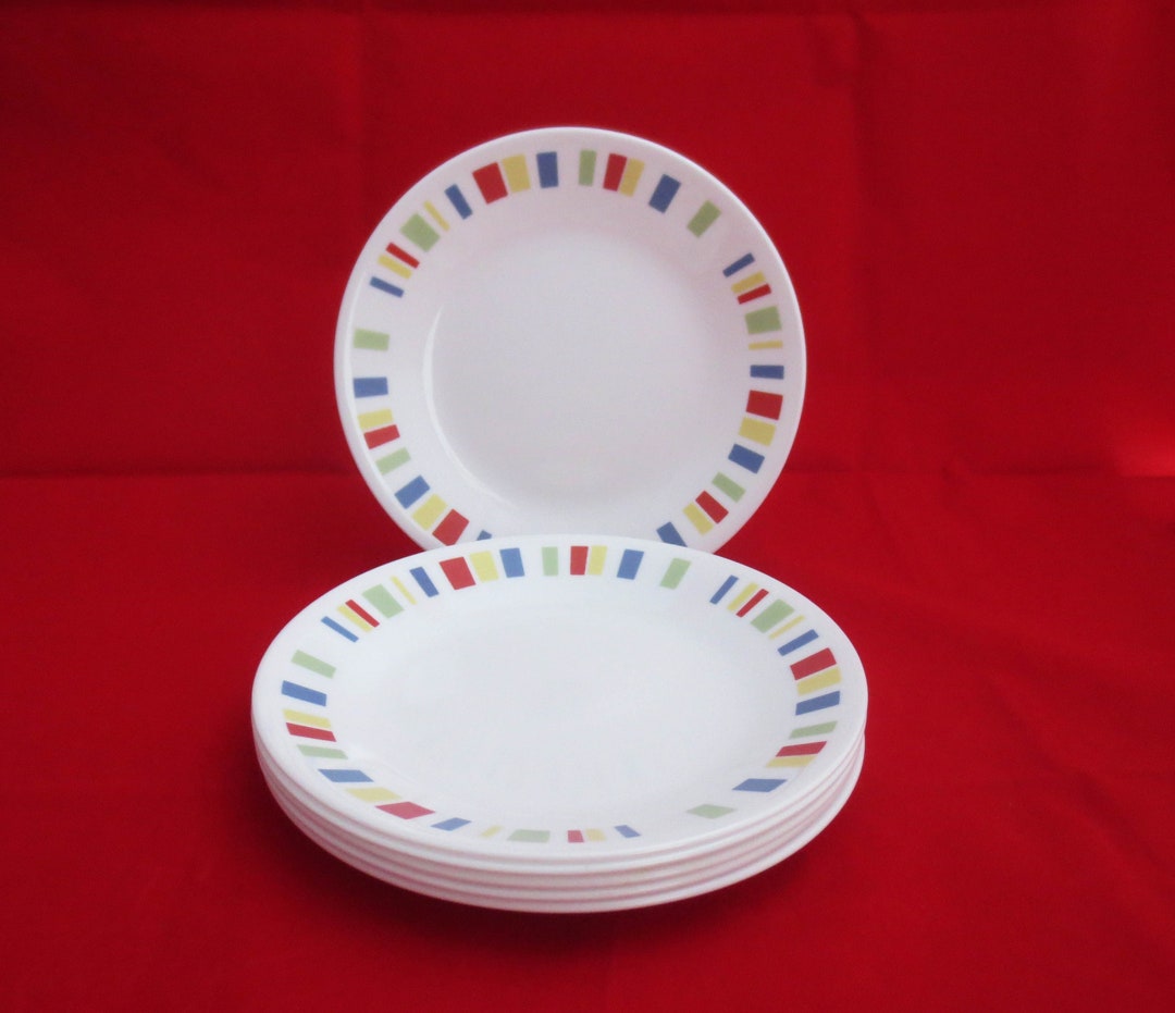 Corelle MEMPHIS Bread and Butter Plate Set 6 Small 6-3/4 Desert, Side ...