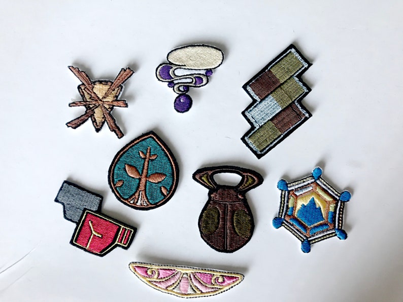 Pokemon X/Y Kalos Badges Embroidered Patches - Etsy