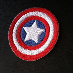 Captain America Embroidered Patch - Etsy