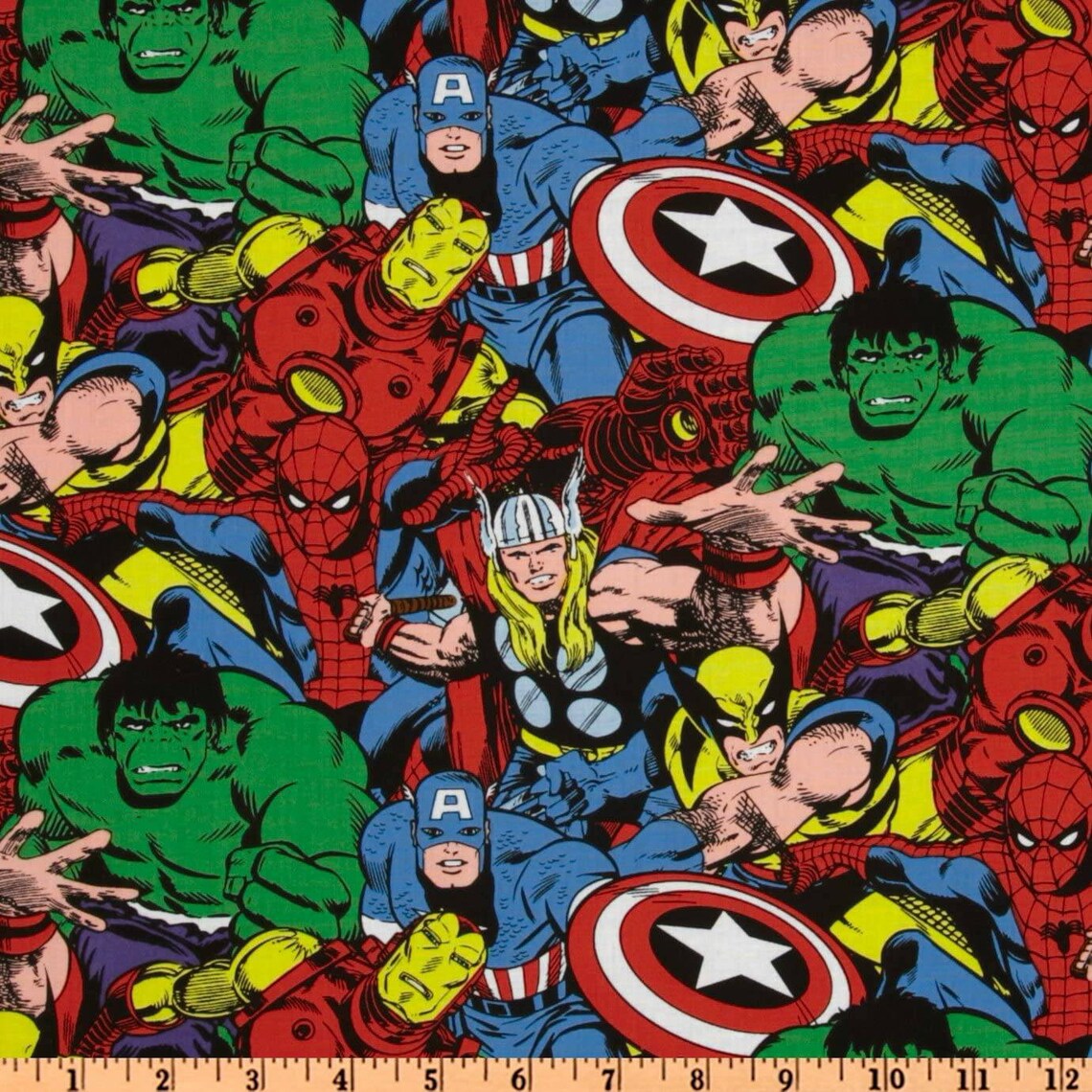 Avengers Marvel Comics Characters Packed 100% Cotton Fabric - Etsy