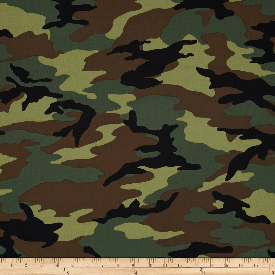 Camo Green, Camouflage Fabric, 100% Cotton Fabric by the Half Yard - Etsy