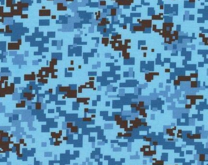 Camo Digital Blue, Camo Digital Tan, Camouflage Fabric, 100% Cotton ...