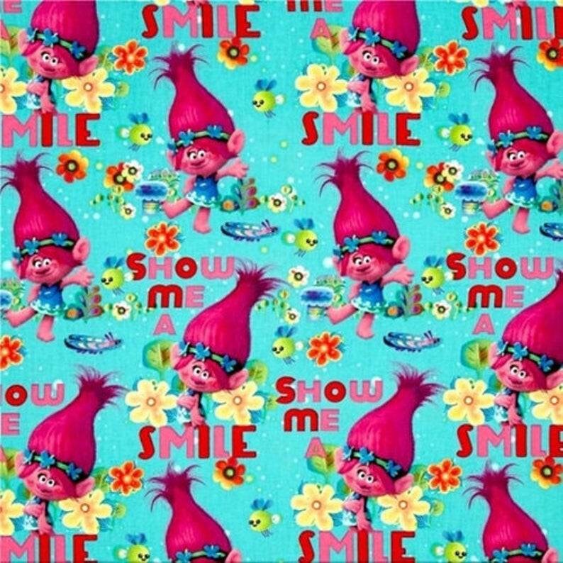 Trolls Poppy 100% Cotton Fabric by the Half Yard | Etsy