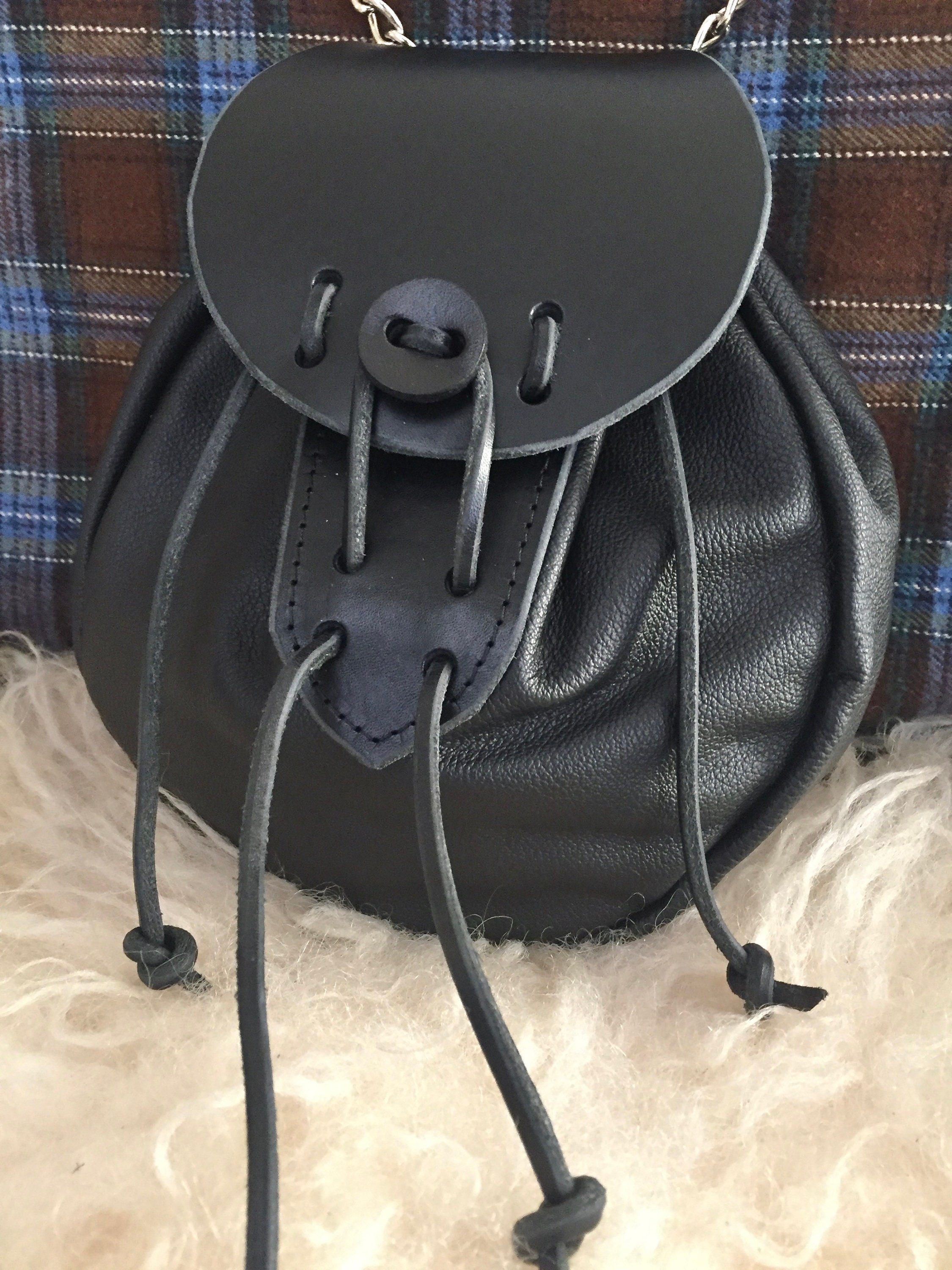 Rob Roy Style Leather Sporran for Men's Larp and Scottish Renaissance ...