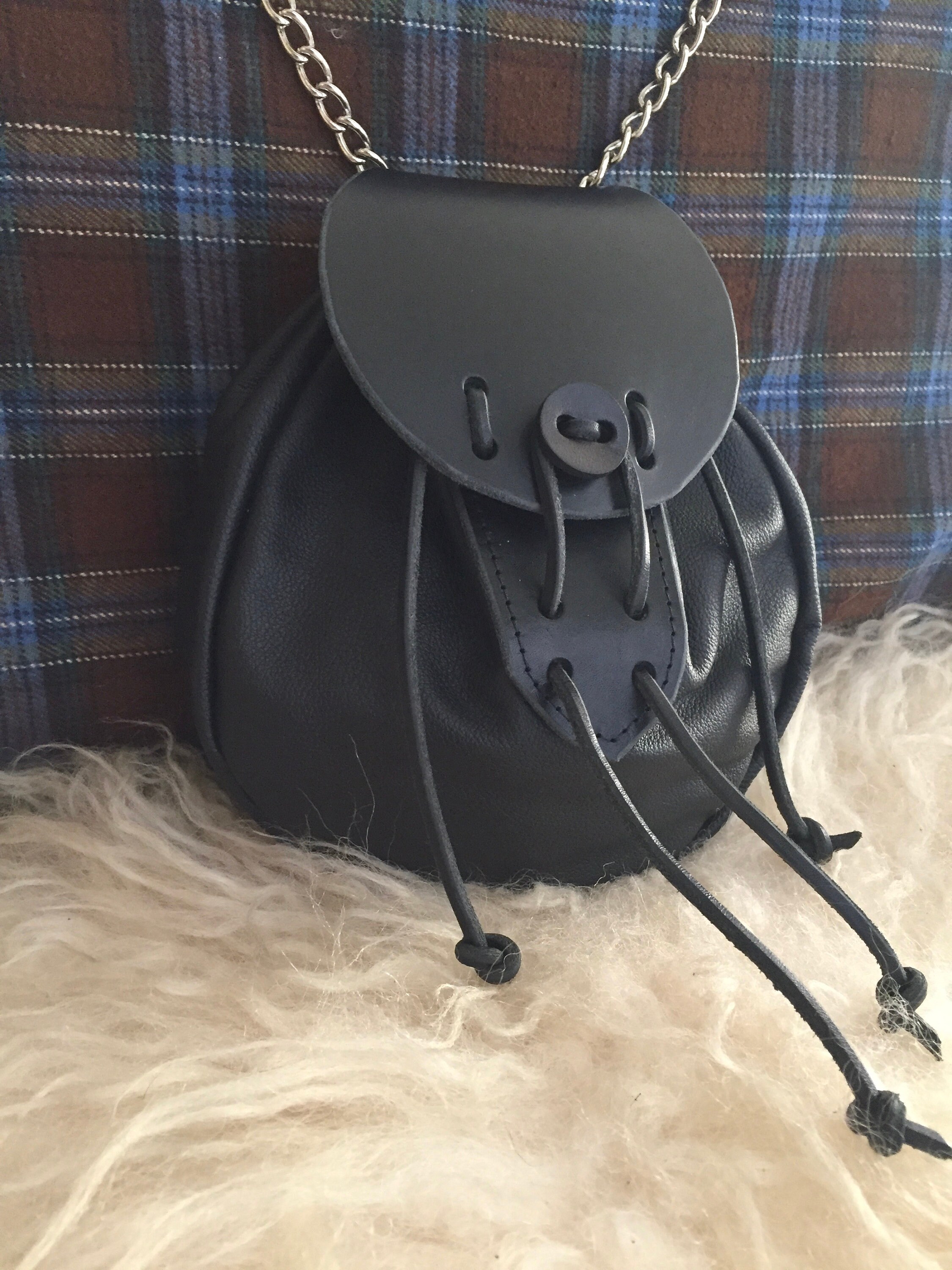 Rob Roy Style Leather Sporran for Men's Larp and Scottish Renaissance ...