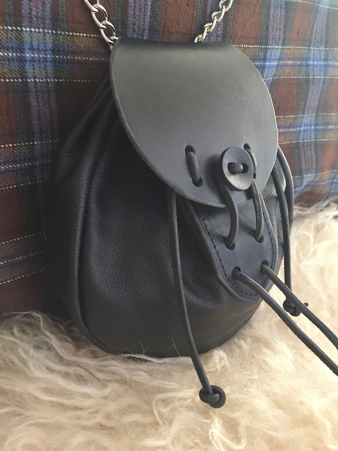 Rob Roy Style Leather Sporran for Men's Larp and Scottish Renaissance ...