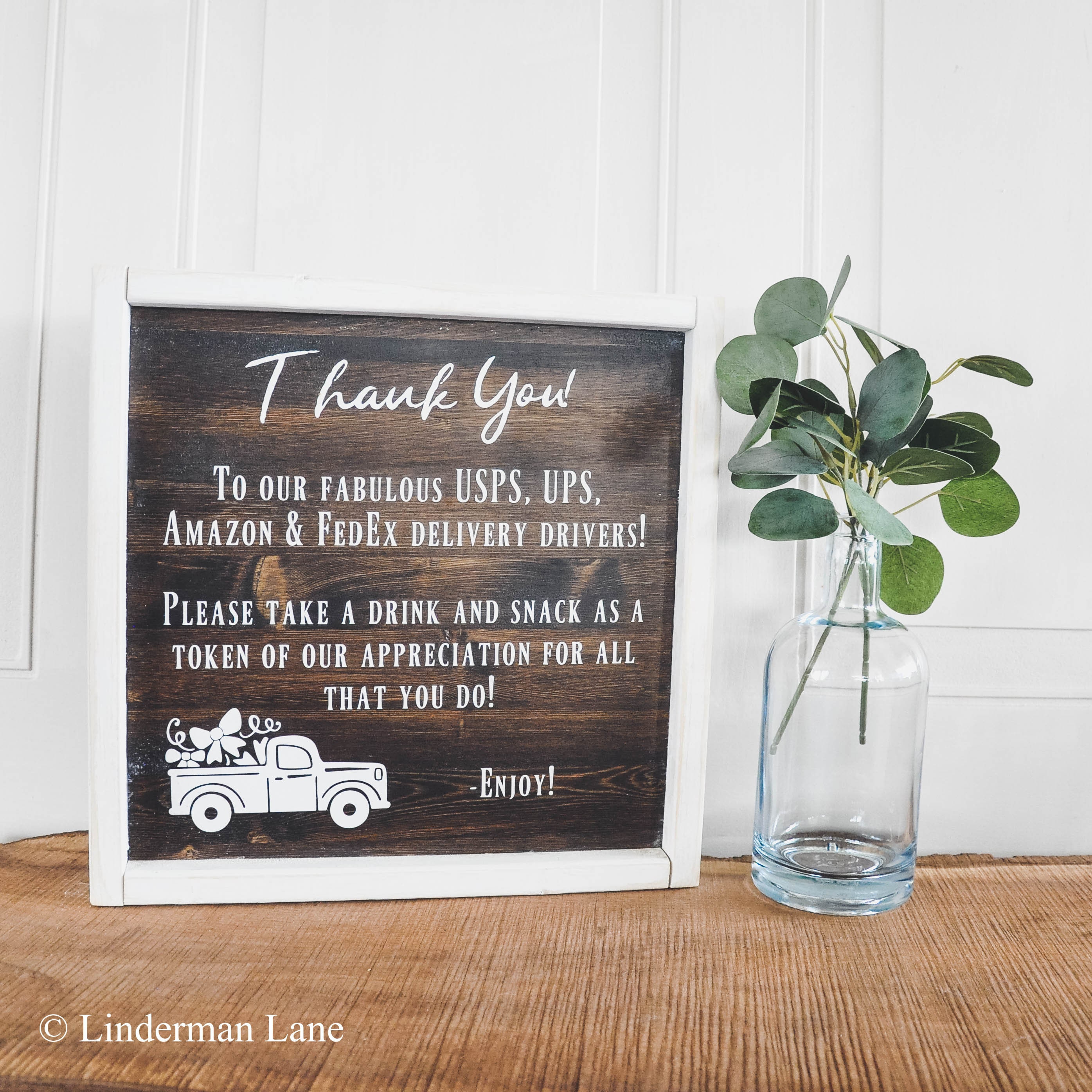 Personalized Porch Snack Basket Sign Mail Delivery Delivery | Etsy