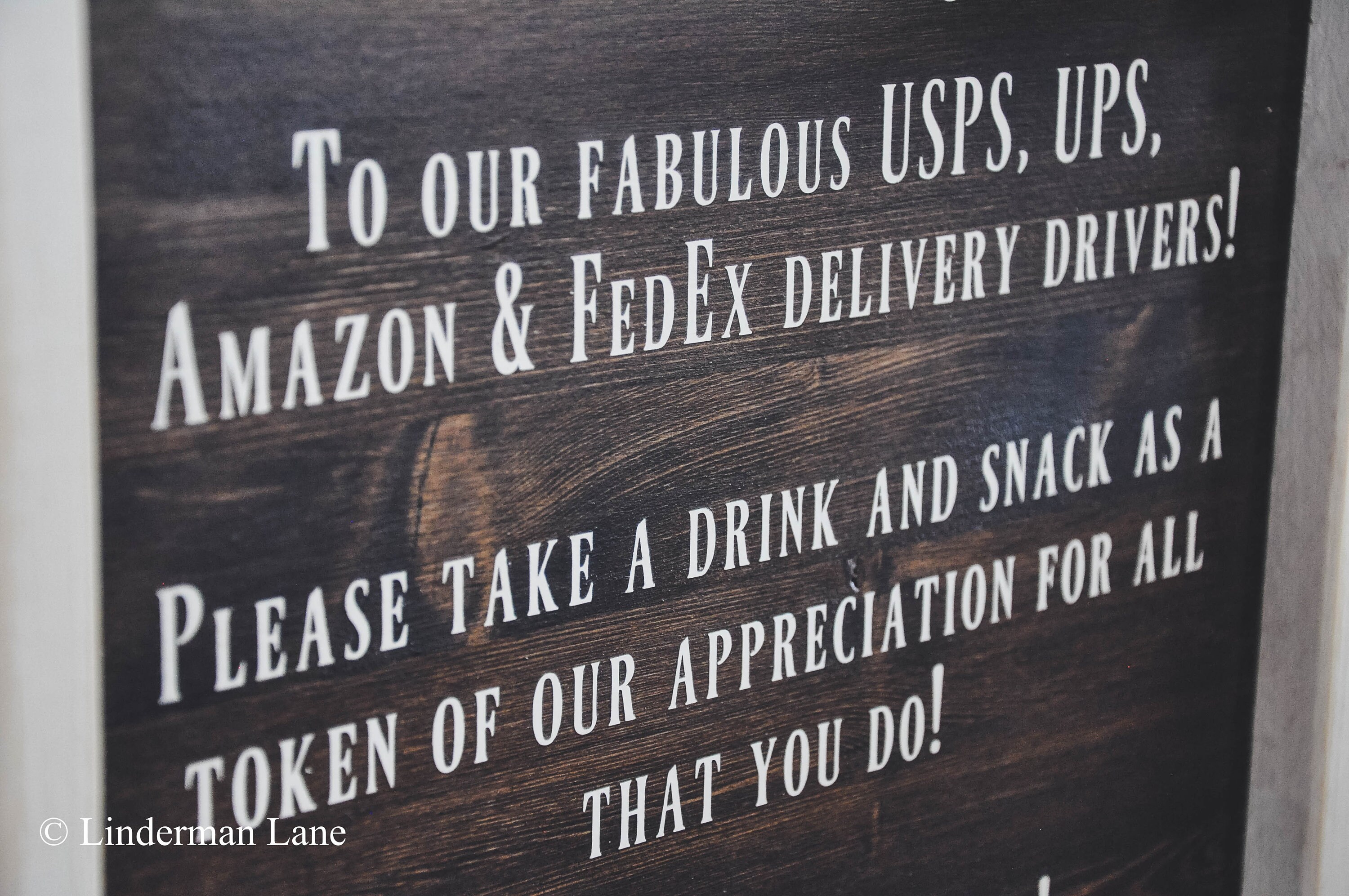 Personalized Porch Snack Basket Sign Mail Delivery Delivery | Etsy