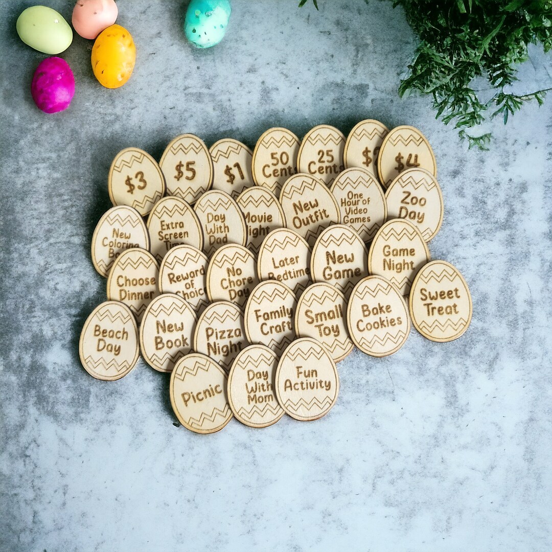 Easter EGG Kids Coin Tokens, Reward Tokens, Kids Gifts, Activity Ideas ...