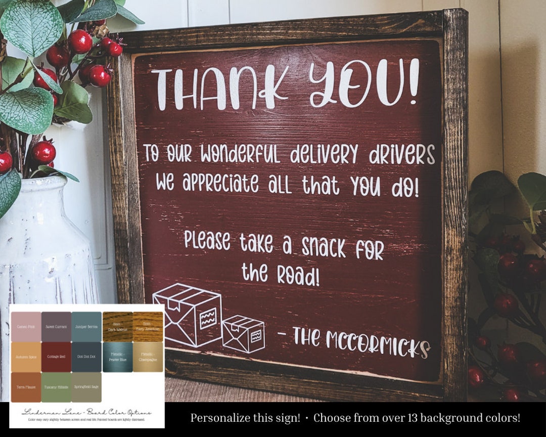 Personalized Porch Snack Basket Sign Mail Delivery Delivery - Etsy