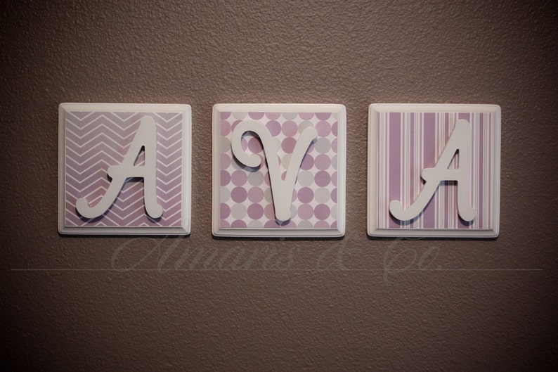 Custom Wooden Letters For Baby Girl Nursery Bedroom or | Etsy