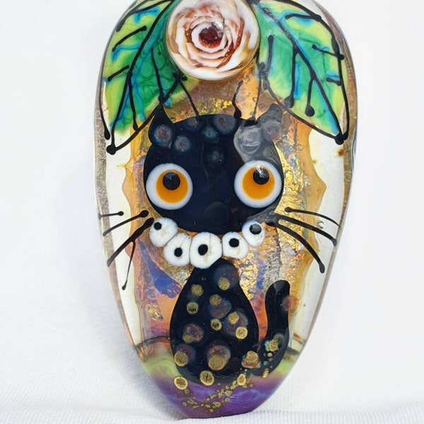 Lampwork Cat Beads - Etsy