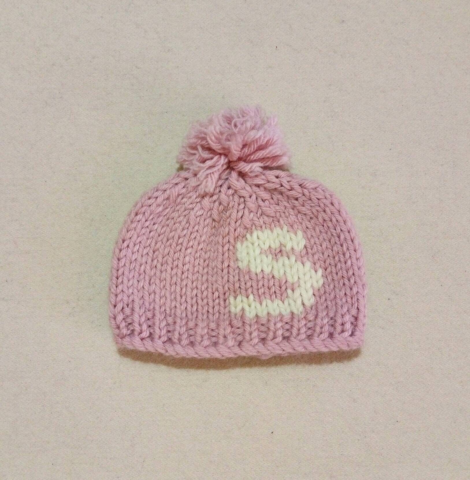 Baby Hat With Name Initial Monogrammed Baby Hat Personalized Baby Hat ...
