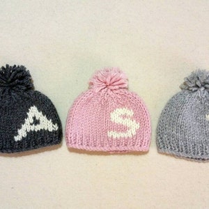Baby Hat With Name Initial Monogrammed Baby Hat Personalized Baby Hat ...