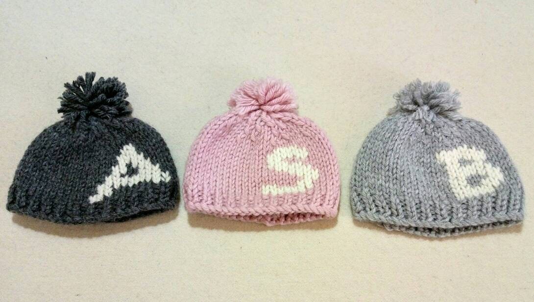 Baby Hat With Name Initial Monogrammed Baby Hat Personalized Baby Hat ...
