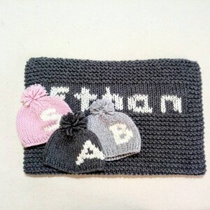 Baby Hat With Name Initial Monogrammed Baby Hat Personalized Baby Hat ...