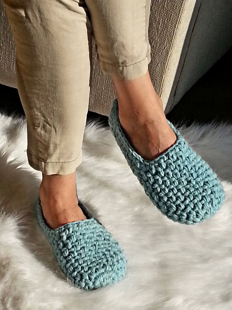 Women's Slippers Turquoise Ballet flats Vegan Shoes | Etsy