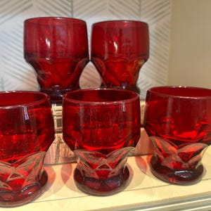 Viking Glass Company Georgian Ruby Red 8 Oz. - Etsy